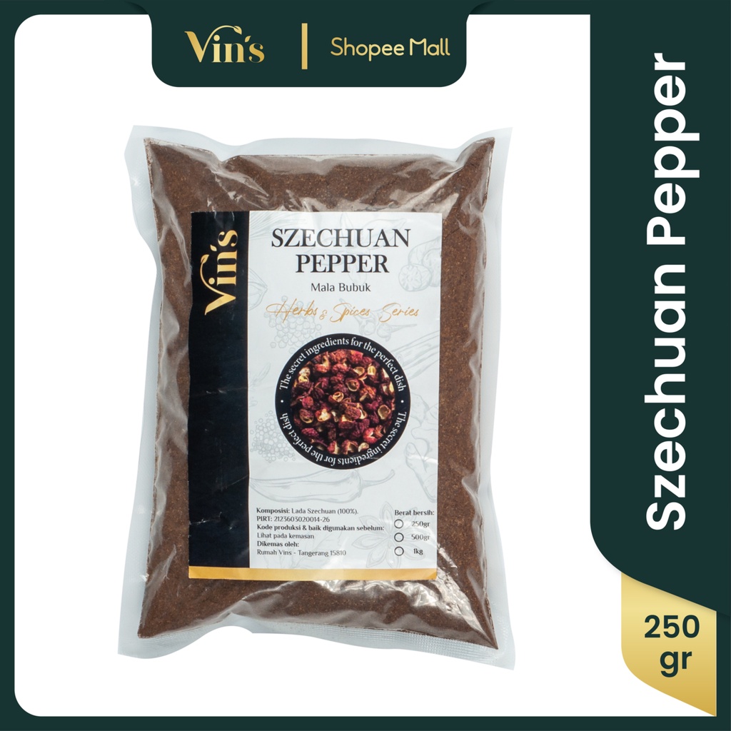 Vins - Premium Szechuan Pepper Powder / Mala Powder Packaging 100gr ...