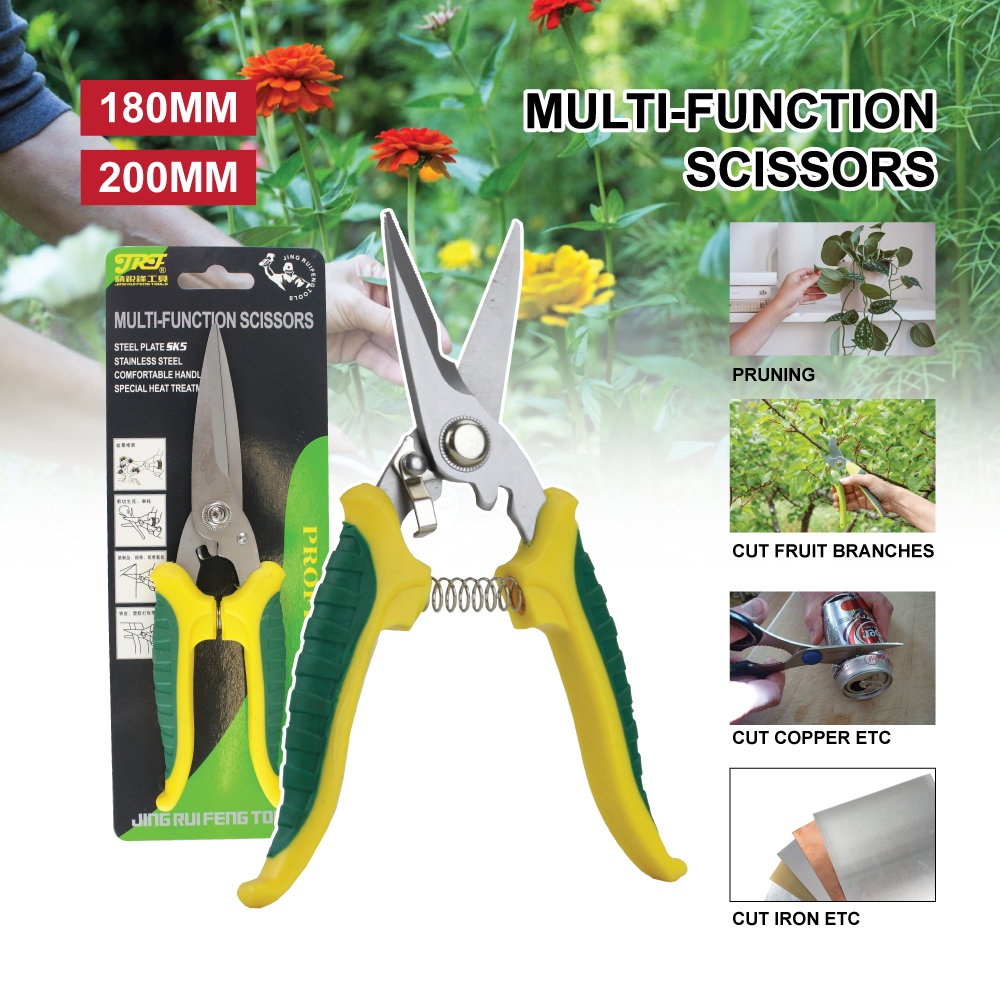 Multi-Function Stainless Steel Scissors 180mm 200mm SK5 Steel Plate ...