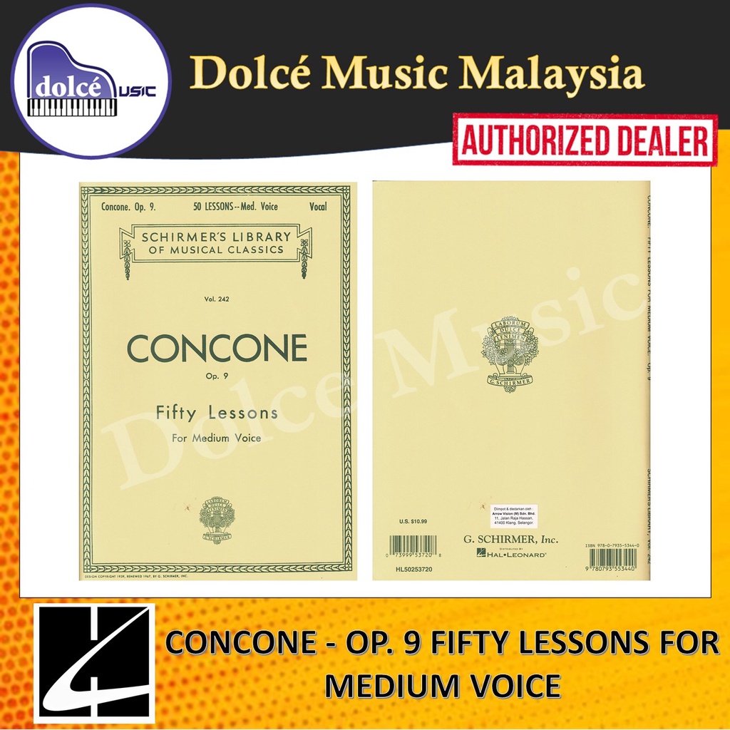 Hal Leonard - Concone - Op. 9 Fifty Lessons For Medium Voice | Shopee ...