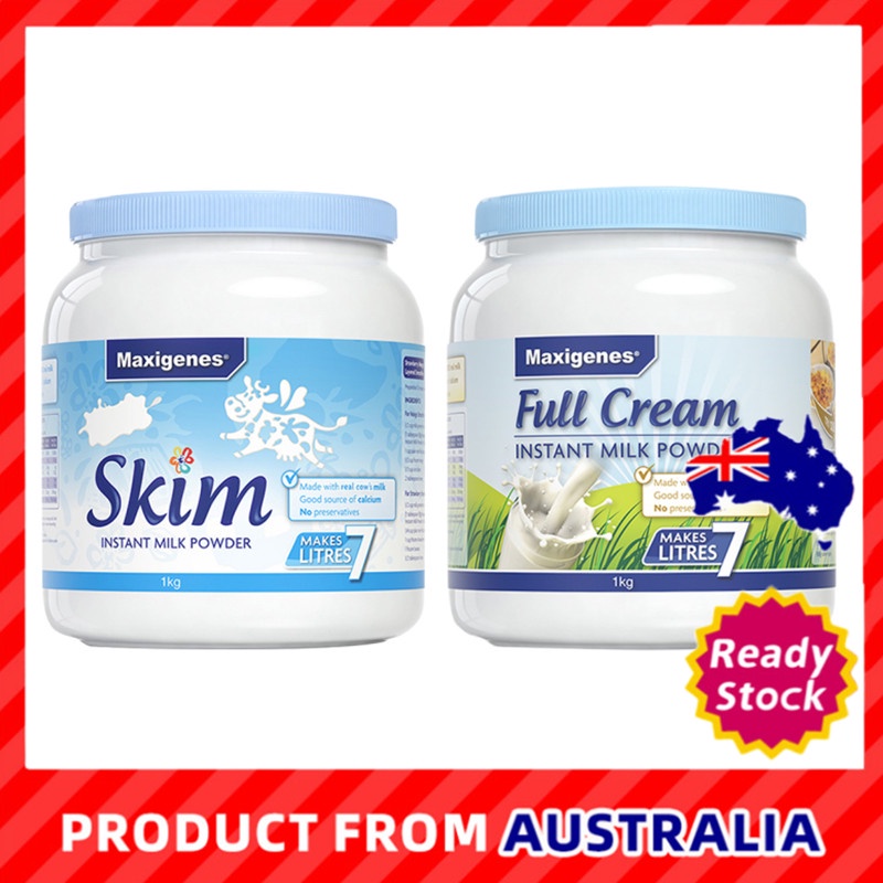 Maxigenes Full Cream/Skim Instant Milk Powder 1kg Suitable For Whole ...