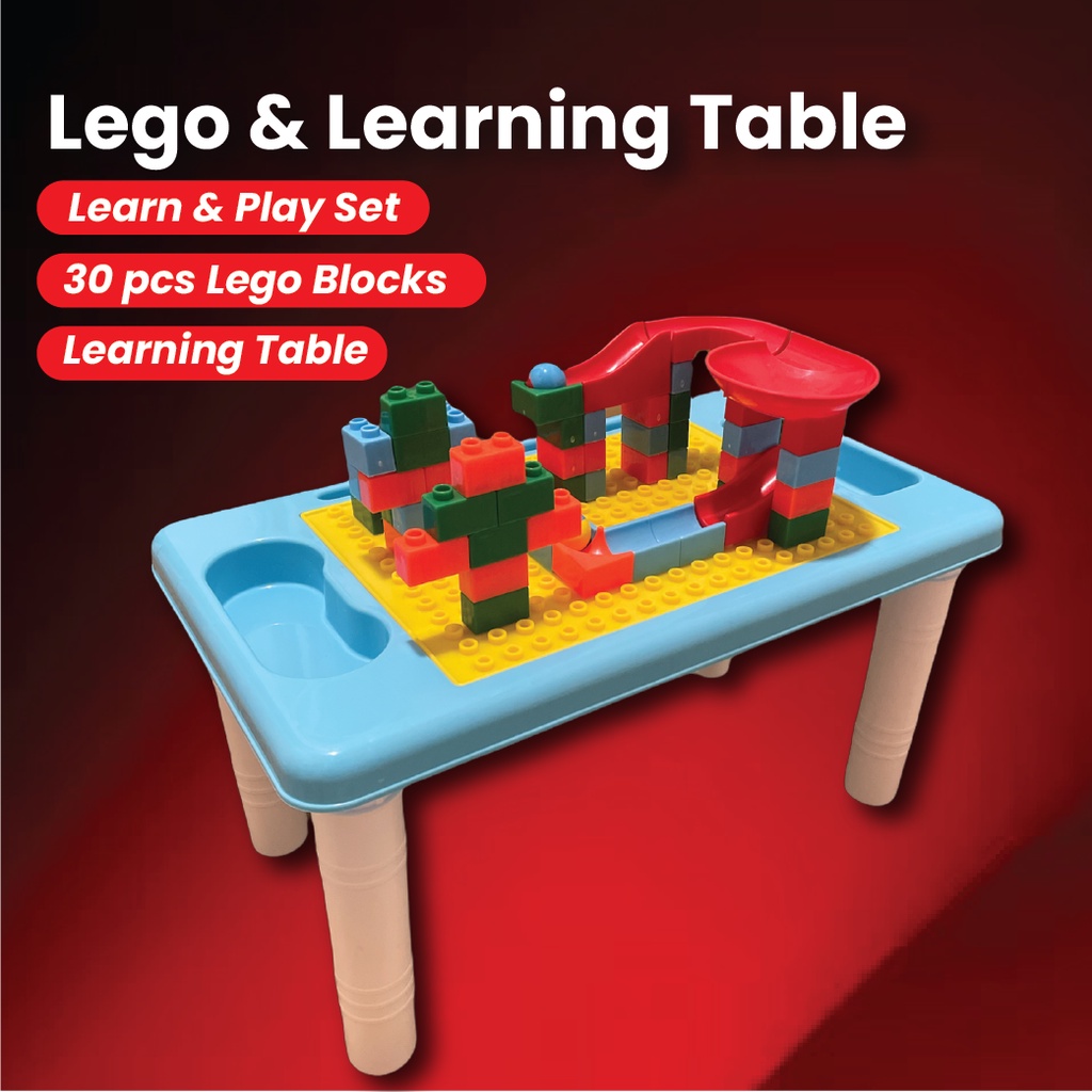 Multi-Function Children Table Building Blocks Learning Playing Study ...