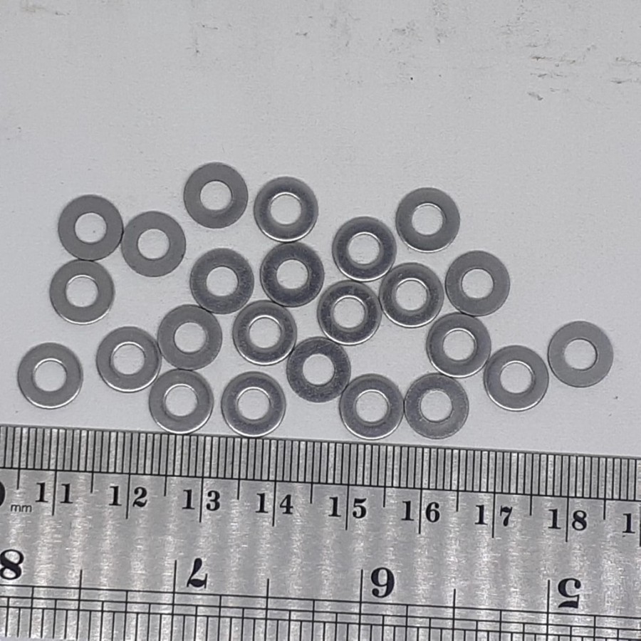 PUTIH 10 PCS RING PLATE M5 WHITE GALVANIZED WASHER PLATE GALVANIZ FLAT ...