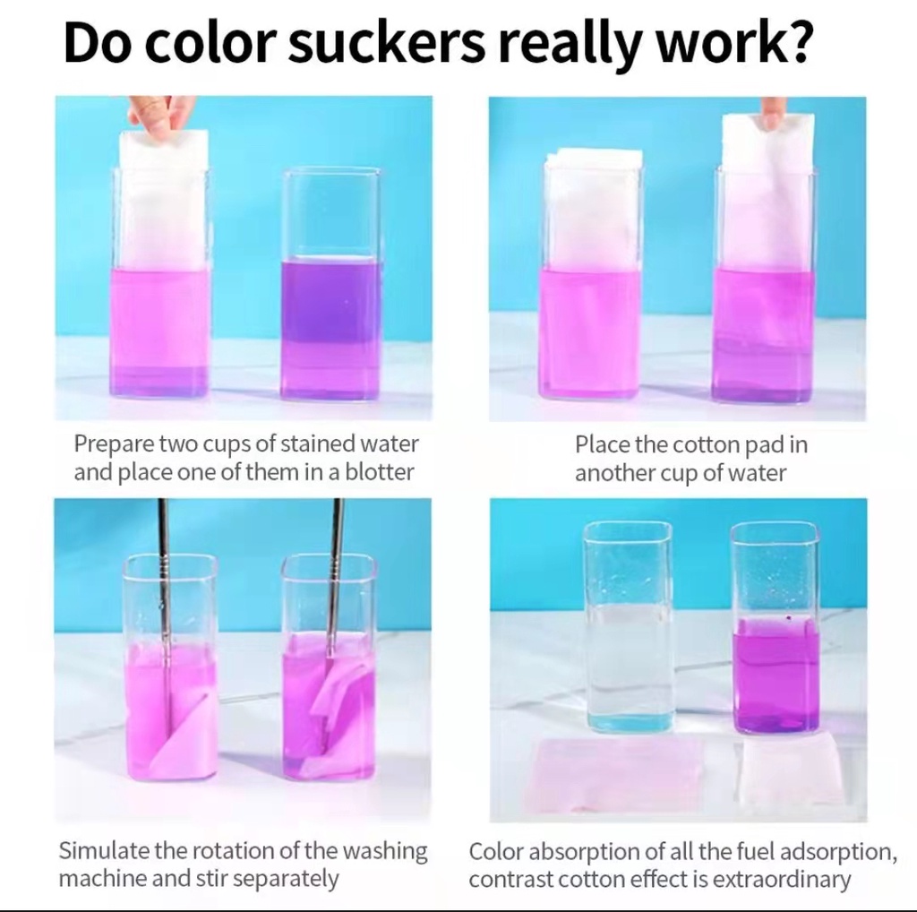 Kertas Dobi Anti Luntur Warna Anti Dyed Cloth Laundry Papers Washing ...