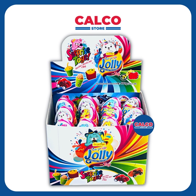[CALCO] Frontier Surprise Jolly Chocolate Biscuits Ball With Toy (20g x ...