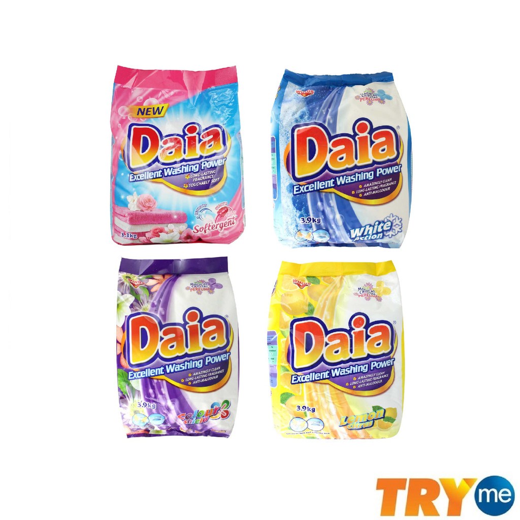 Daia Powder Detergent White Action/ Lemon Citrus/ Softergent (3.3kg/ 3 ...
