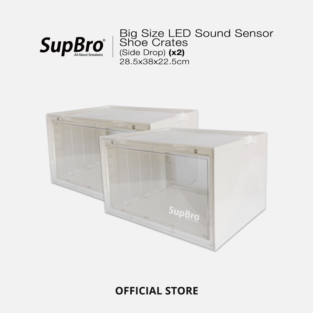 SupBro Big Size LED Sound Sensor Shoe Crates - Side Drop 1 set (2 units ...