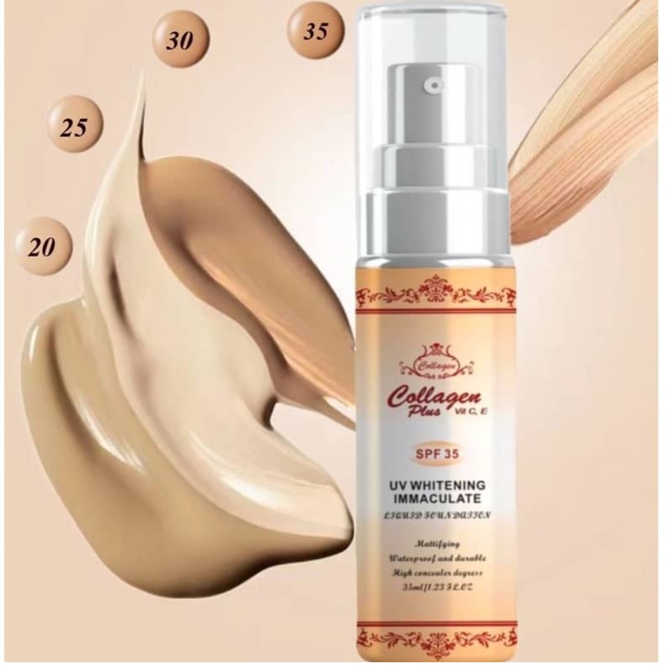 Clg. Plus Vit. C, E UV Whitening Matte Liquid Foundation SPF35(35ML) | Shopee Malaysia