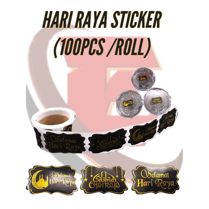 HARI RAYA STICKER TAPE ROLL |SELAMAT HARI RAYA STICKER |BLACK COLOUR ...