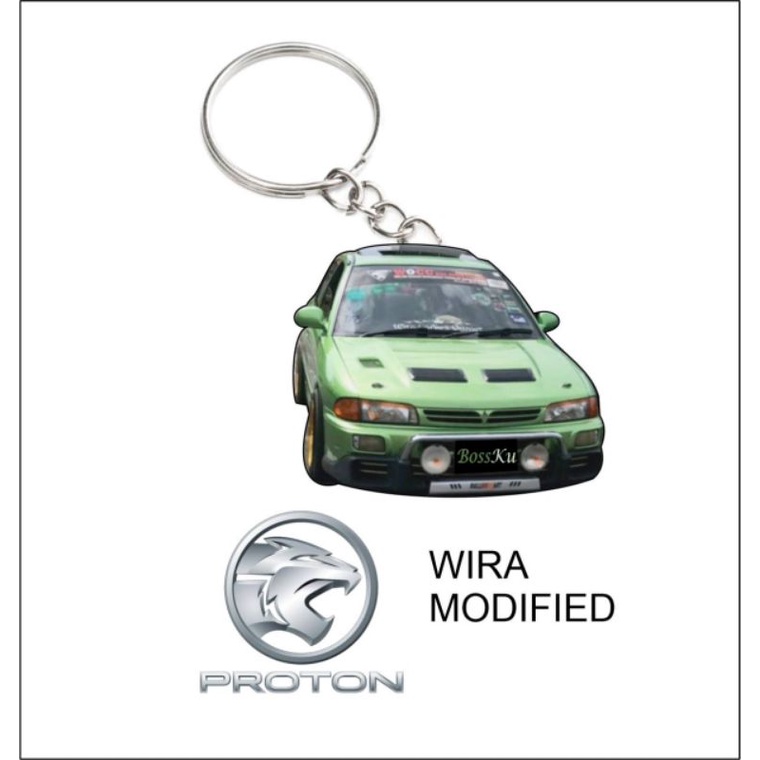 Proton wira custom green keychain 2d wira hijau | Shopee Malaysia