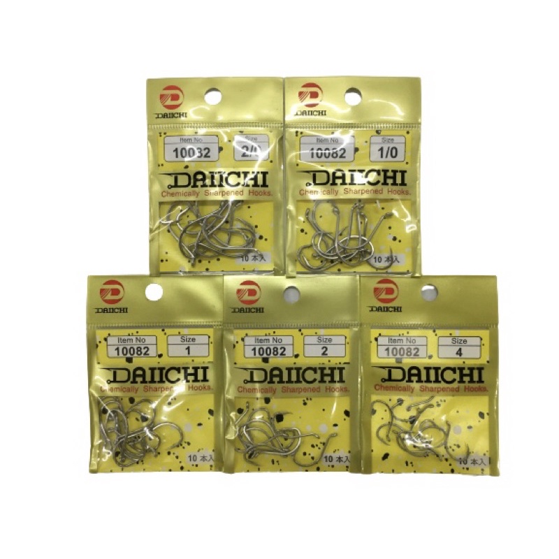 DAIICHI 10082 CHEMICALLY SHARPENED HOOKS MADE IN JAPAN 🇯🇵 (MATA KAIL ...