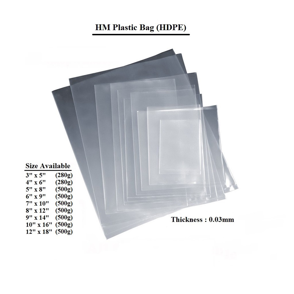 Beg Plastik / HM Plastics Bag/ Multipurpose HDPE Plastic Bag Semi ...