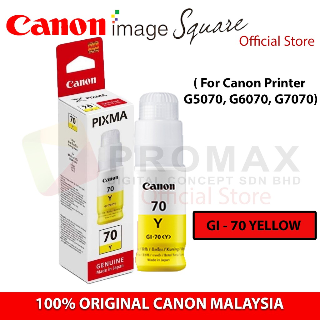 Canon Original GI-70 Bottle Ink Black Cyan Magenta Yellow GI70 GI 70 for GM2070 G5070 G6070 ...