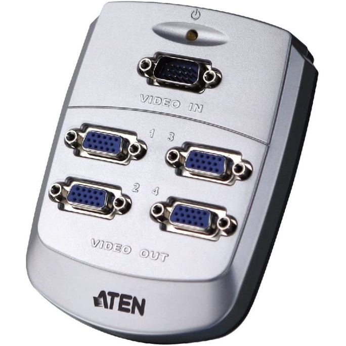 ATEN Video Splitter VS84 4 Port VGA Splitter Wall Plate (Plastic ...