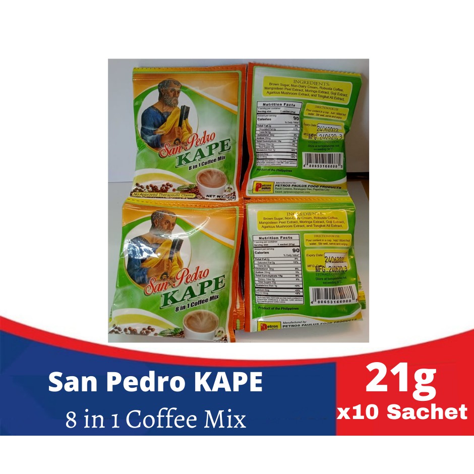 SAN PEDRO KAPE 8-in-1 Coffee Mix - 21g | Shopee Malaysia