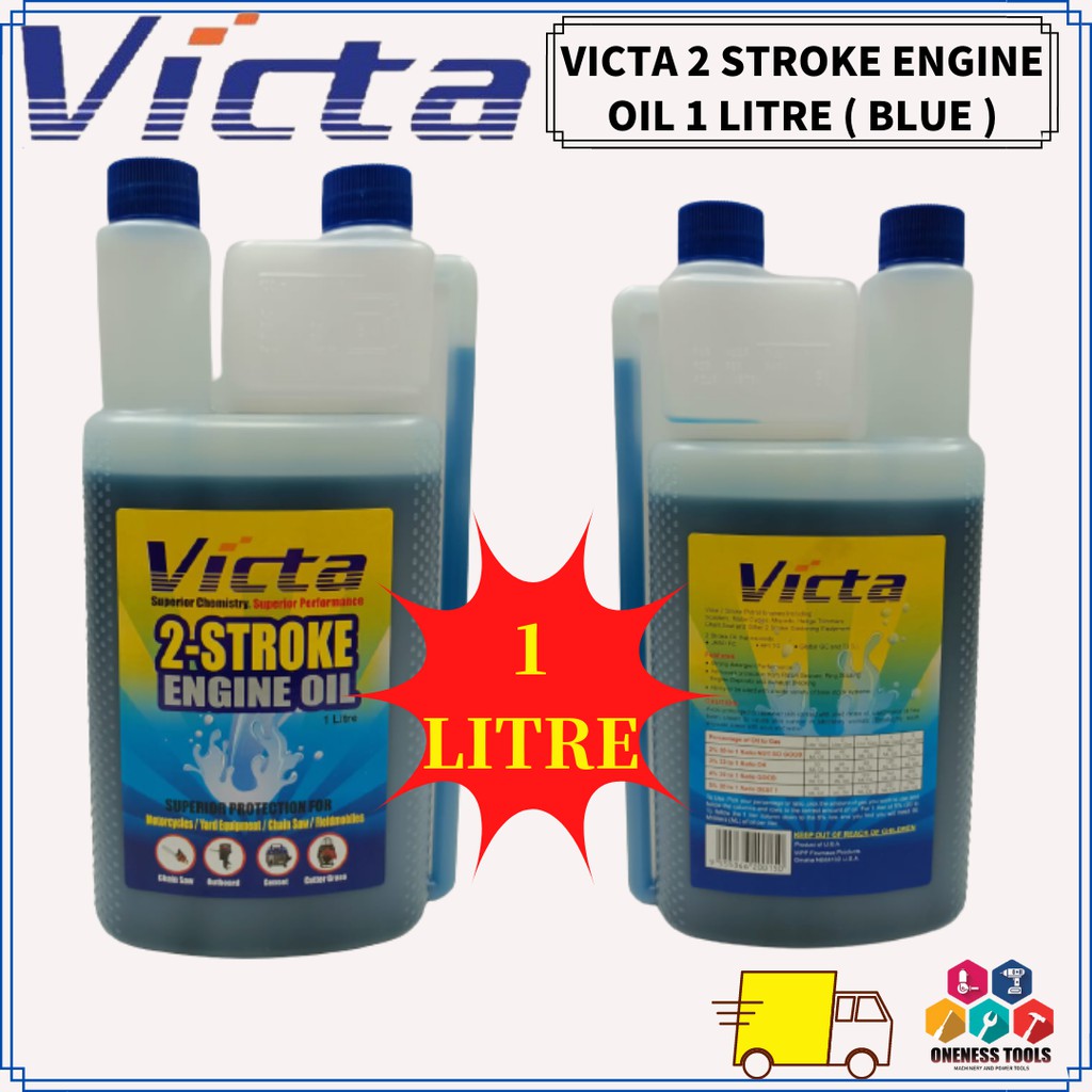 ''VICTA'' 2 STROKE ENGINE OIL 1 LITRE ( BLUE ) | Shopee Malaysia