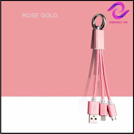 PERFECTPH 2in1 USB Charge Cable Key Ring Micro2.0 / Lightning | Shopee Malaysia