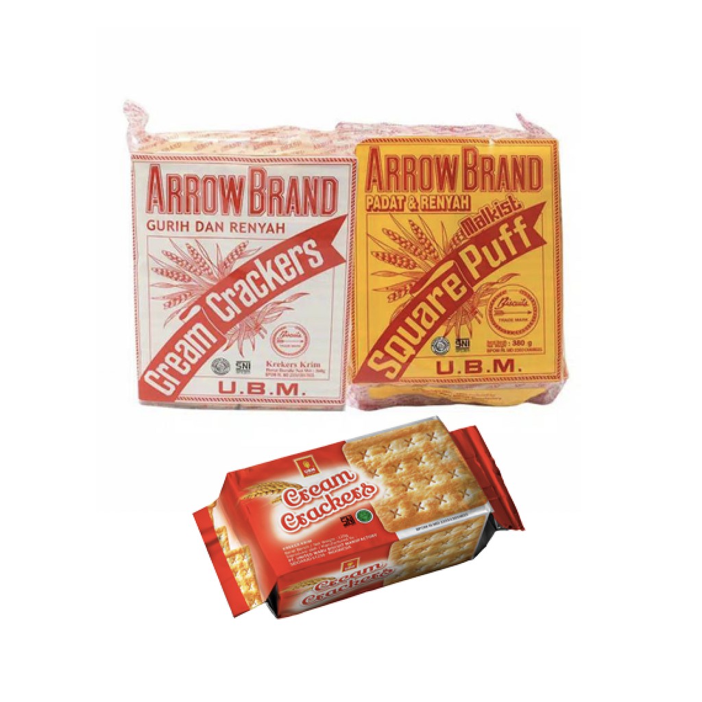 UBM Cream Crackers / Arrow Brand UBM (MANIS Square Puff/ ASIN Cream ...