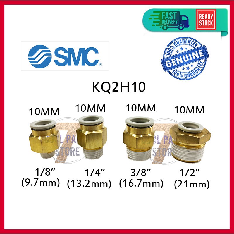 SMC KQ2H Pneumatic Fitting Male Connector Straight Type 4mm/6mm/8mm/10mm/12mm/16mm SMC Japan Air ...