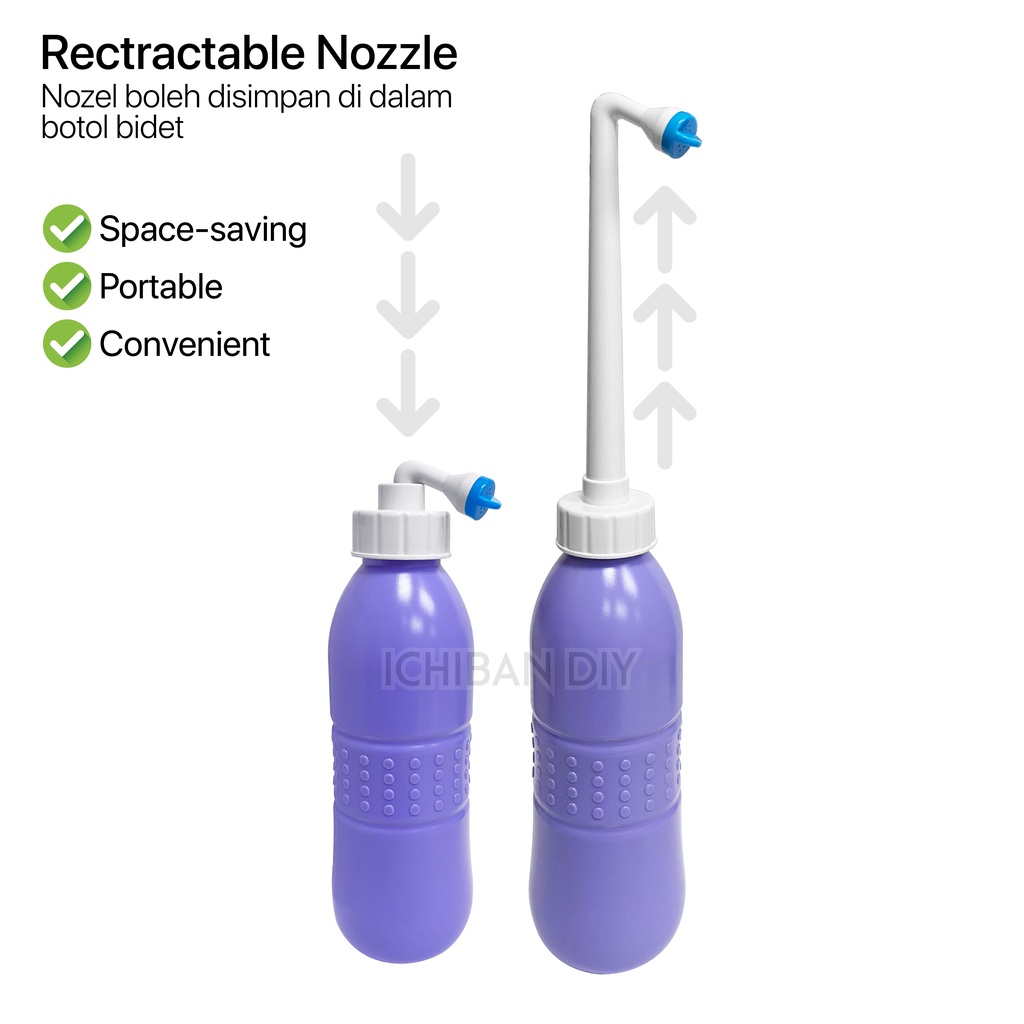 Portable Travel Bidet 650ml Camping Hiking Outdoor Wash Water Bottle Botol Air Bidet Mudah Alih ...