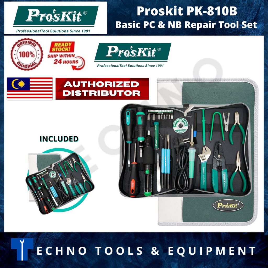Pro'sKit PK-810B Basic PC & NB Repair Tool Set - Brand New & Original ...