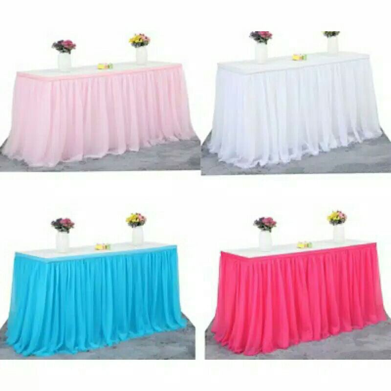 Buffet table skirt/tile layer height 75 cm. | Shopee Malaysia