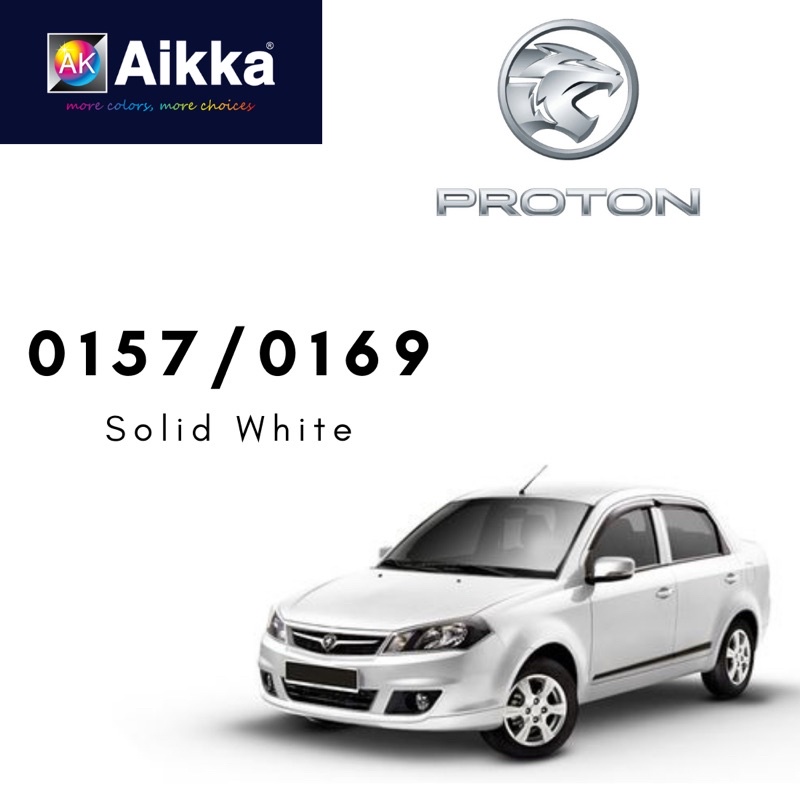 PROTON 0157 / 0169 / SOLID WHITE - Aikka OEM Factory Colour | Shopee ...