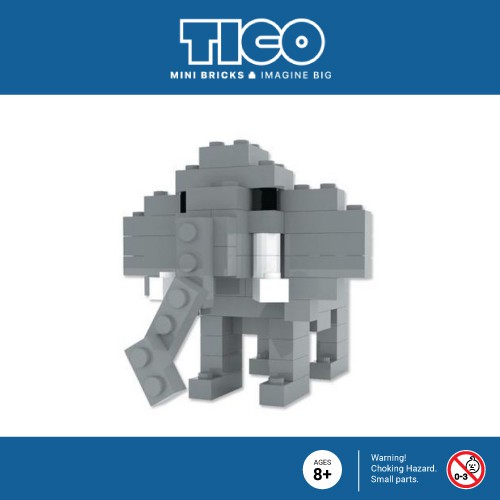 TICO Mini Bricks ZOO - Elephant | JUNGLE ANIMALS Series | TICO 微型積木 ...