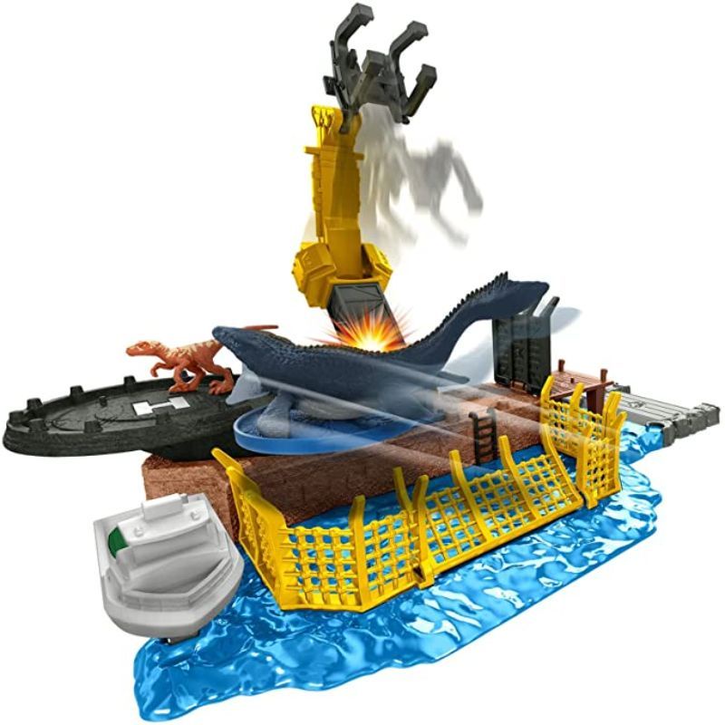 🔥Jurassic World🔥Dominion Minis Mosasaurus Mayhem Playset (HFF10 ...