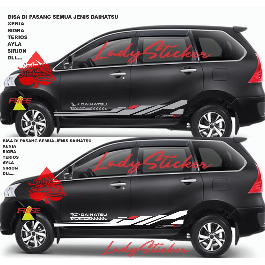 Daihatsu xenia car Sticker striping, coolest xenia terios sigra Saron ...
