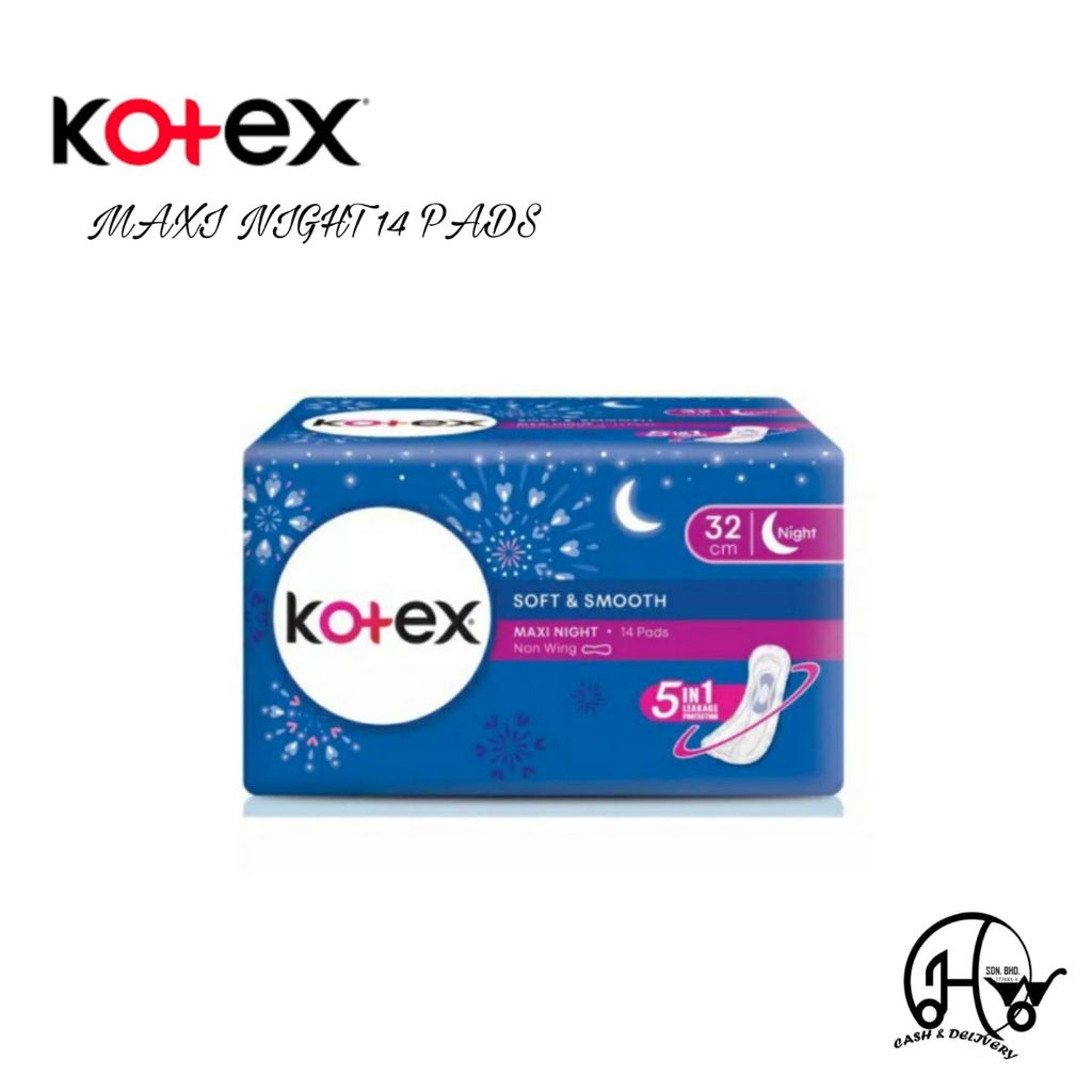 Kotex Soft & Smooth Maxi Night Non Wing 32cm (14's) | Shopee Malaysia