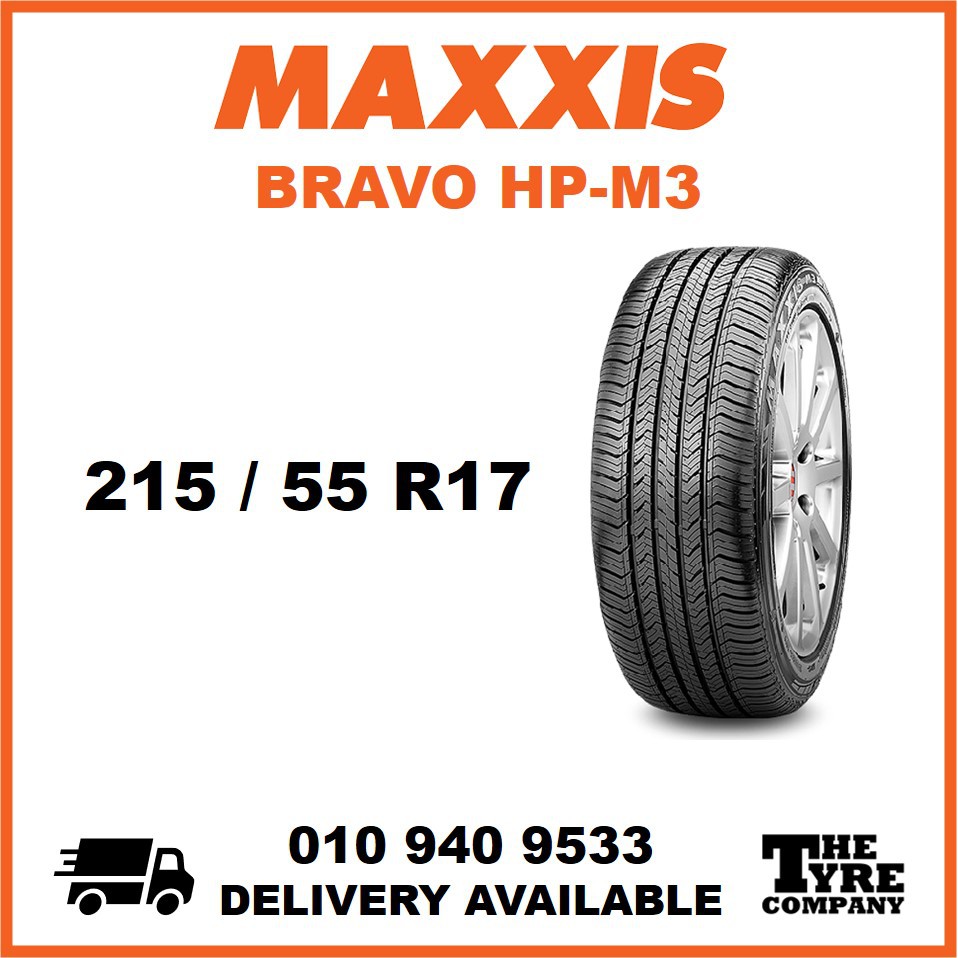 MAXXIS BRAVO HP-M3 - 215/55/17, 215/55R17 TYRE TIRE TAYAR 17 INCH INCI | Shopee Malaysia