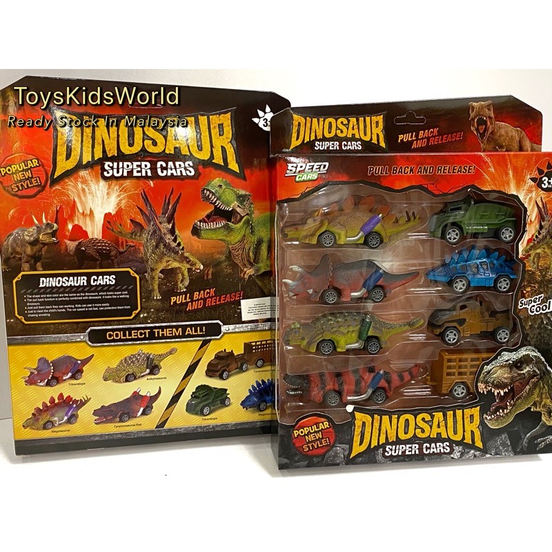 kereta mainan Dinosaur Super Cars Truck Cars 8 in 1 Set / 3in 1 Set ...