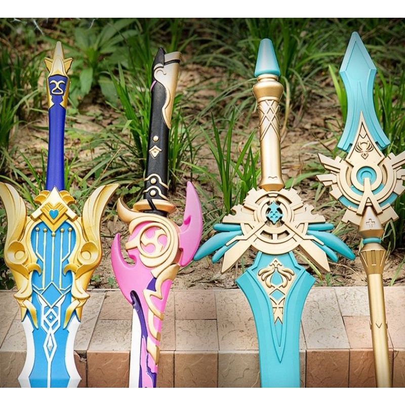 Genshin Prop Cosplay Fake Sword Fake Staff Spine Genshin Cosplay Merch ...