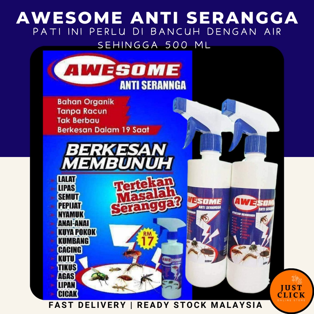AWESOME SPRAY ANTI SERANGGA SEMUT LIPAS (PATI KENA BANCUH DENGAN AIR ...