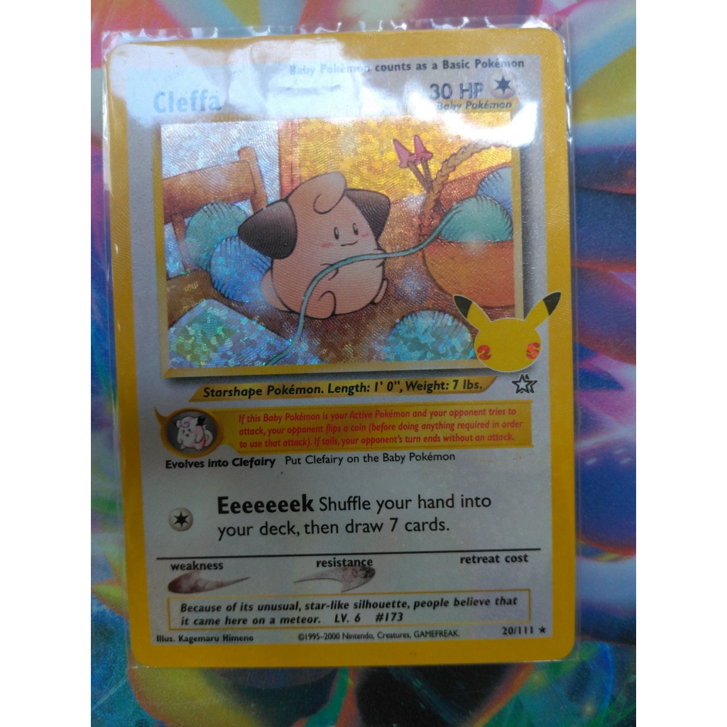 Pokemon Cleffa Collectible Card - November 20 - Holo Rare (Classic ...