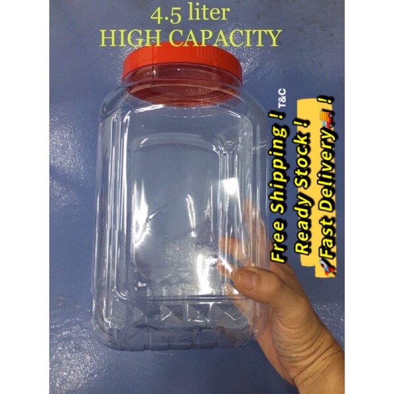Bekas Plastik Besar Balang Plastik Kuih Raya 4500ml PET Container Bekas ...
