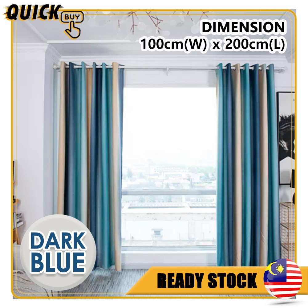 CT029 Window Decorative Darkening Curtain Divider Shadow Strip Gradient ...