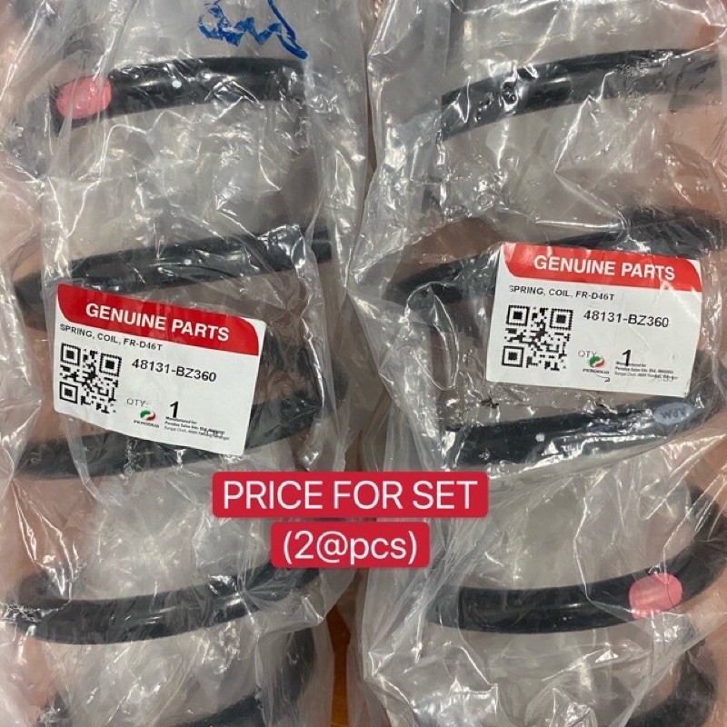 ORIGINAL PERODUA ALZA FRONT COIL SPRING SET (2@PCS) 48131-BZ360 ...