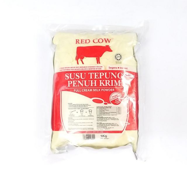 Red Cow Susu Tepung Penuh Krim/ Full Cream Milk Powder 900g | Shopee ...