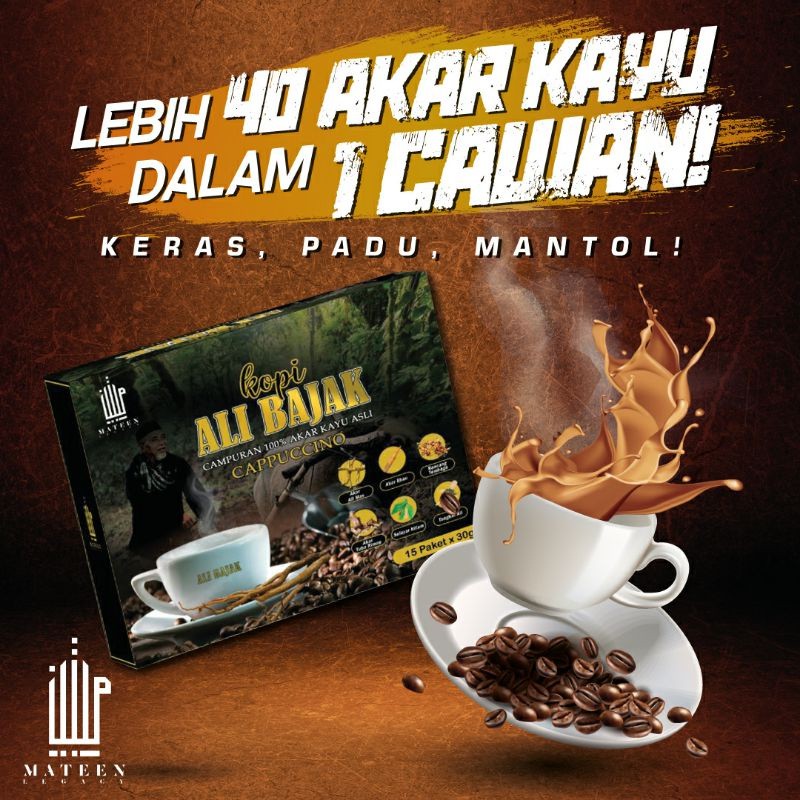 🔥KOPI ALI BAJAK 🔥 CAMPURAN HERBA DAN AKAR KAYU | Shopee Malaysia