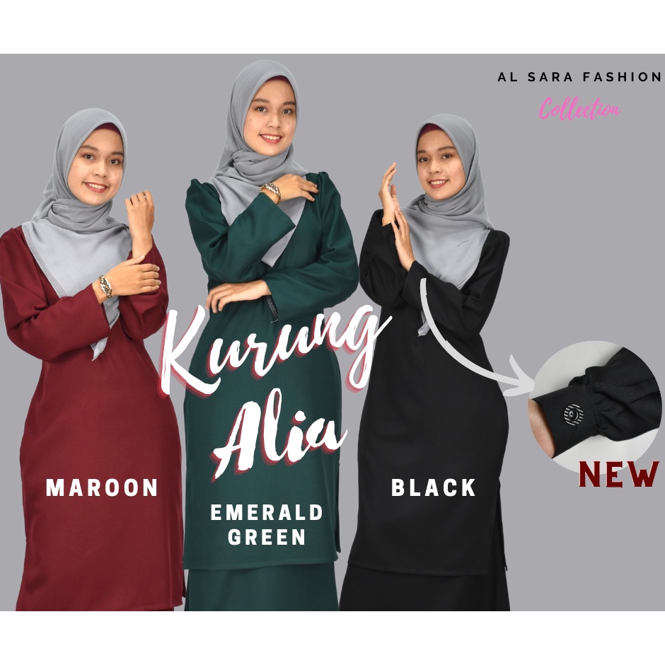 (XS-2XL) BAJU KURUNG ALIA/KURUNG MODEN LABUH/KURUNG PUFF SHOULDER/BAHU ...