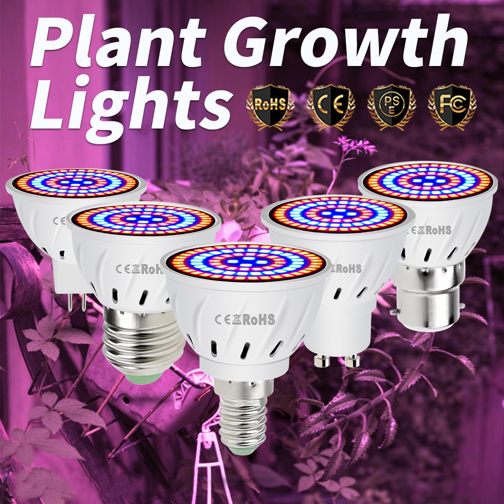 E27 Led Plant Grow Light Full Spectrum E14 Grow Bulb MR16 Greenhouse ...