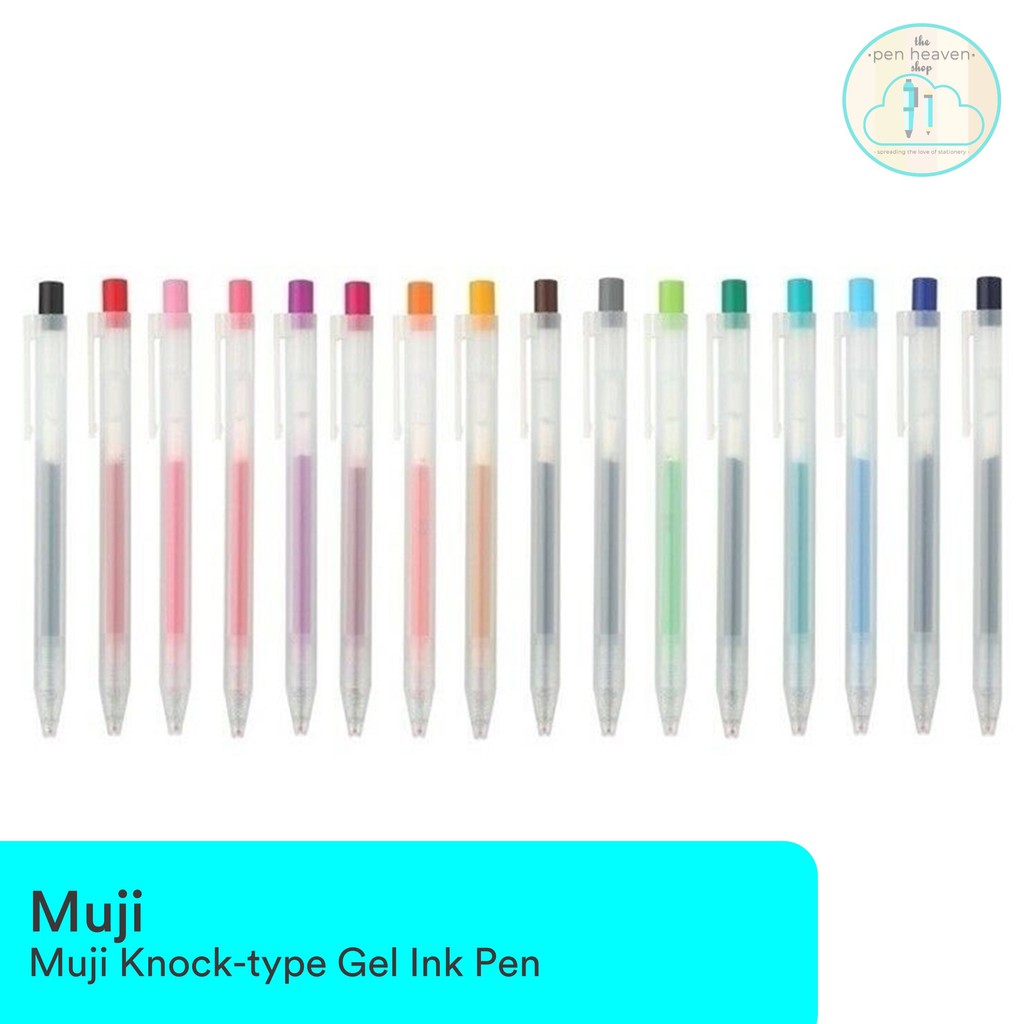 Muji Knock Type Gel Ink Pen/ Refills (0.5mm, 0.3mm, Authentic) | Shopee ...