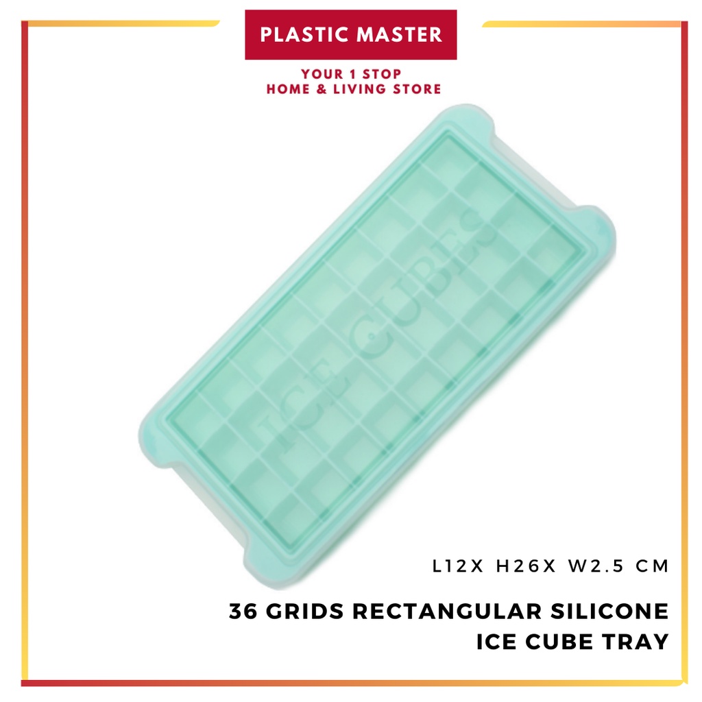 36 Grids Silicone Rectangular Ice Cube Tray Ice Cubes Frozen Food Grade ...