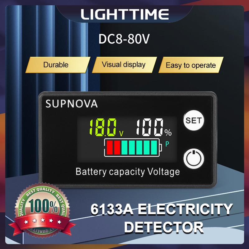 Battery Capacity Indicator DC Voltmeter DC 8V-100V Lead Acid Lithium ...