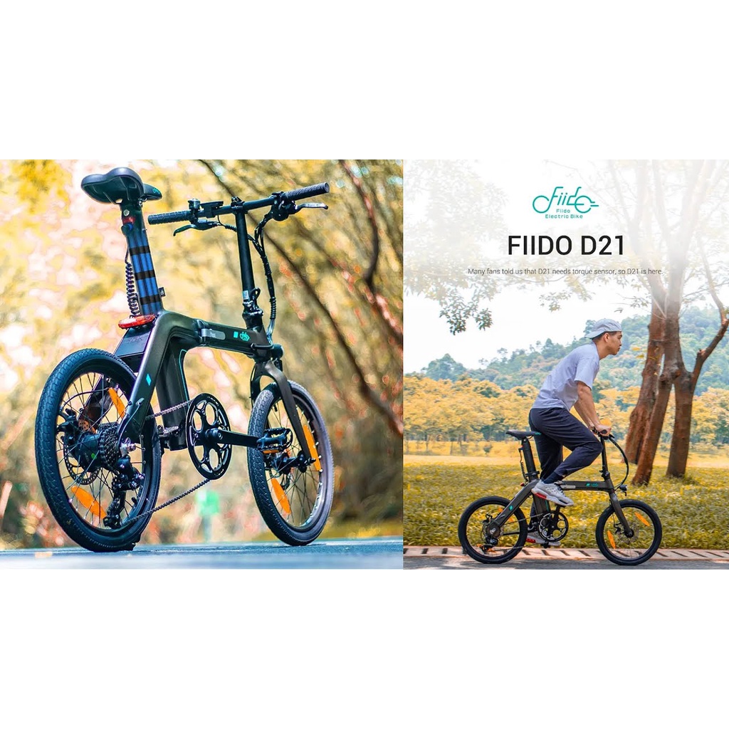 Fiido D21 Folding Electric Bike with Torque Sensor | Shopee Malaysia