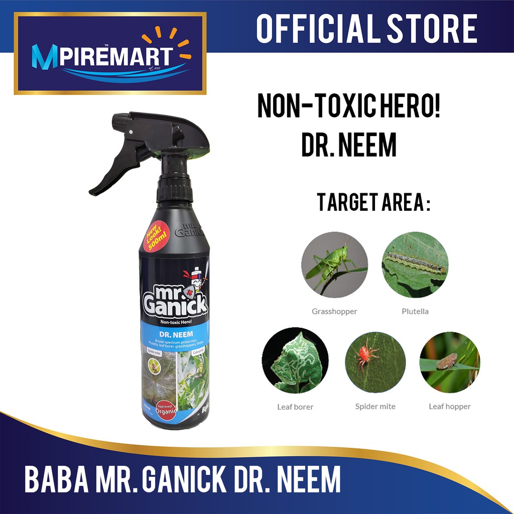 Baba Mr Ganick Dr Neem [ Non-toxic Hero ] Spray Pencegah Serangga Ulat ...