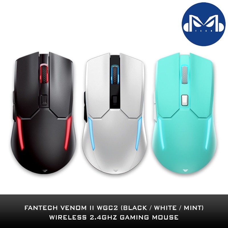 FANTECH WGC2 VENOM II MINT EDITION MINT WIRELESS 2.4GHZ PRO-GAMING ...
