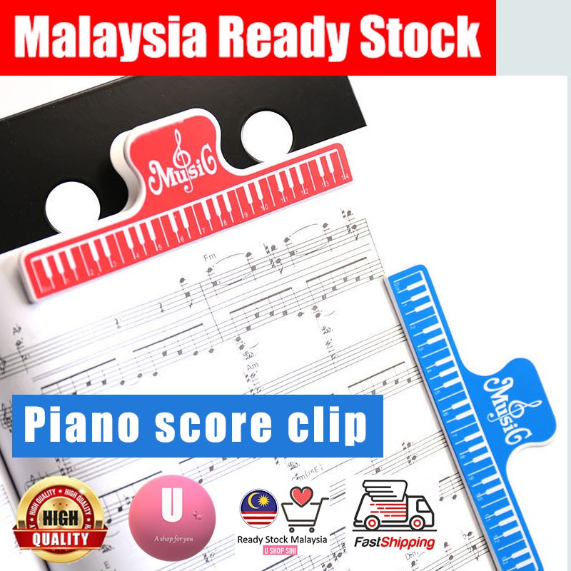 1197【Malaysia Ready Stock】MUSIC SCORE CLIP Wide Clip for Paper/score ...