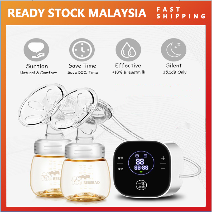 BEBEBAO PPSU DOUBLE ELECTRIC BREAST PUMP BPA FREE WITH FEDDING BOTTLE ...